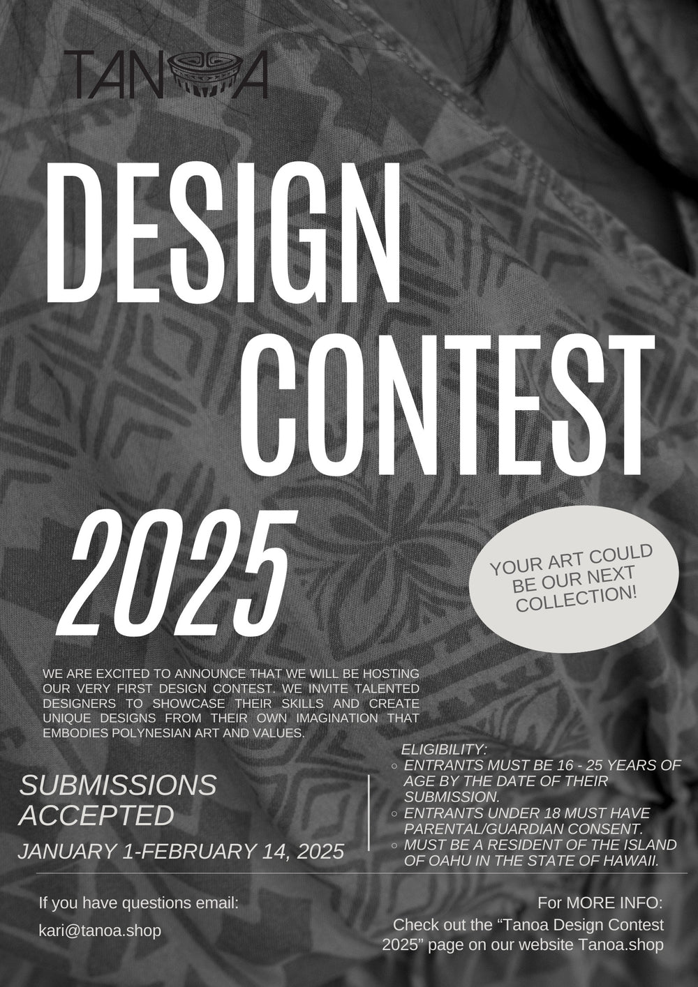 TANOA DESIGN CONTEST 2025 – Tanoa Hawaii