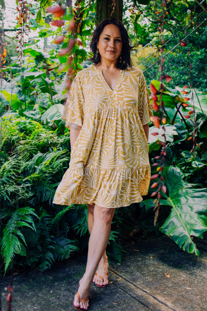 ELEI LAU NIU FLOWY SHIFT DRESS TD153 (ALL SALES FINAL) – Tanoa Hawaii